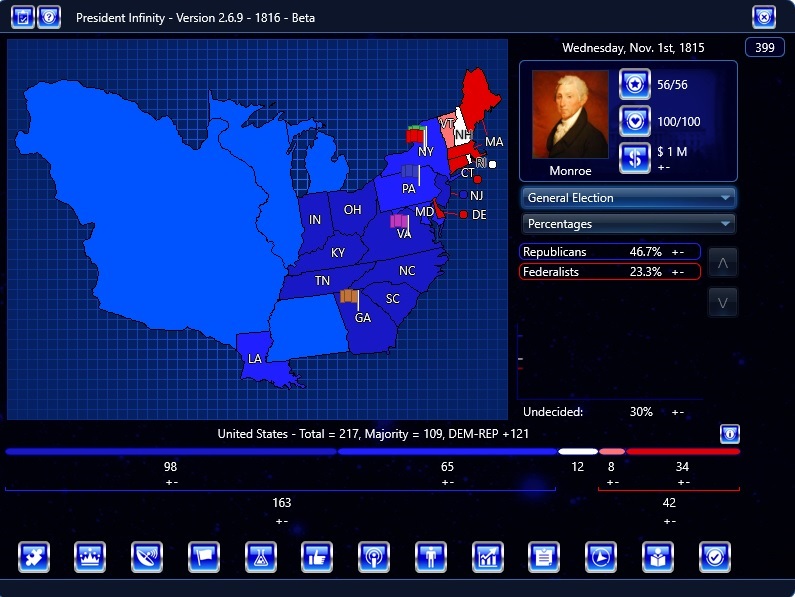 President Infinity 1816 Election – 270sims Campaigns