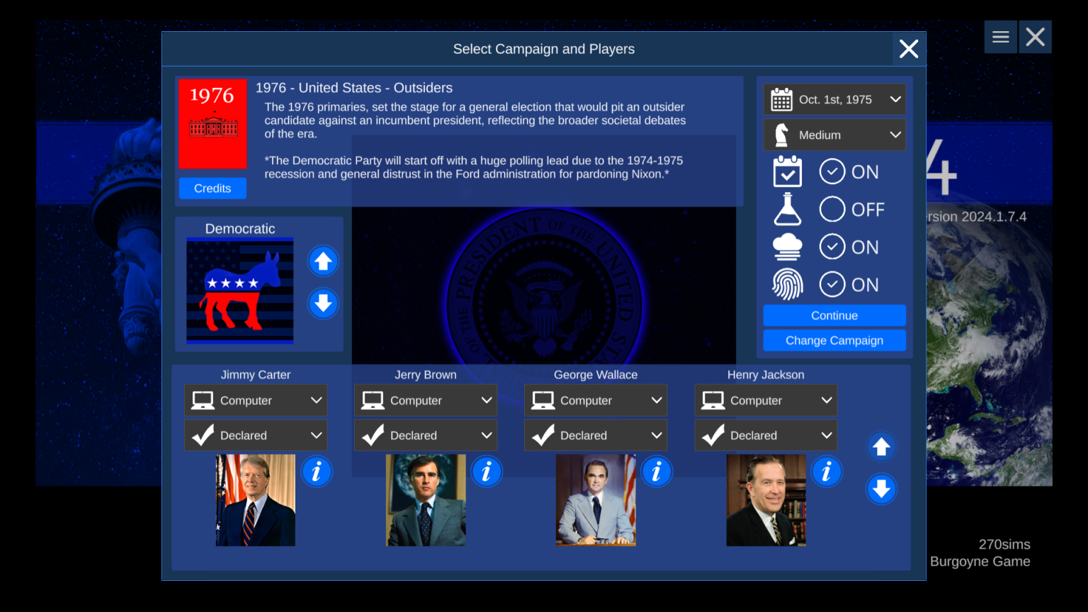 1. President Infinity – 270sims Campaigns